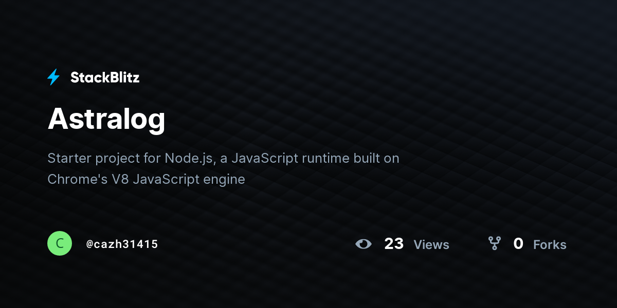 Astralog - StackBlitz