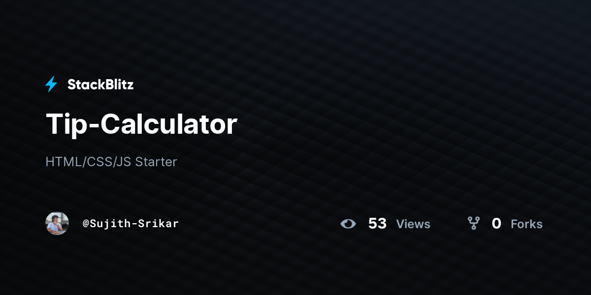 Tip-Calculator - StackBlitz