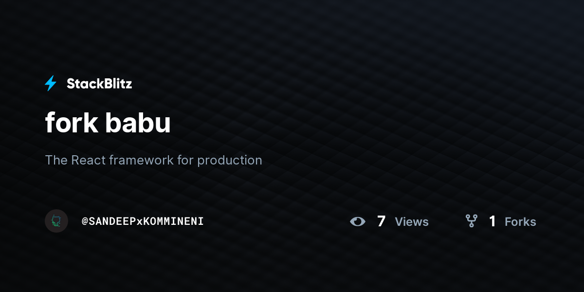 fork babu - StackBlitz