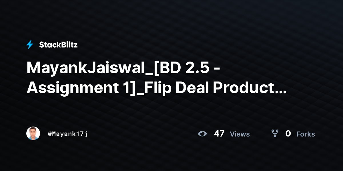 MayankJaiswal_[BD 2.5 - Assignment 1]_Flip Deal Product Listing Page ...