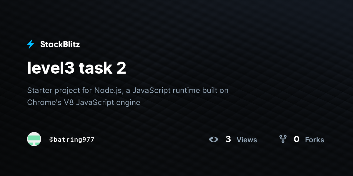level3 task 2 - StackBlitz