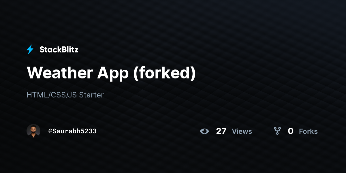 Weather App (forked) - StackBlitz