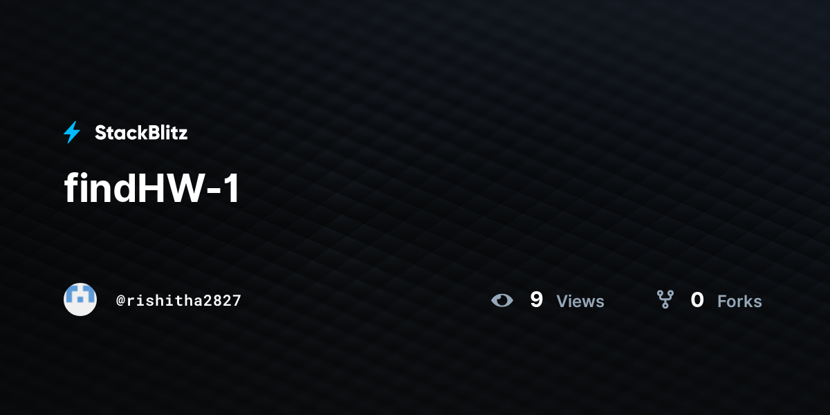 findHW-1 - StackBlitz