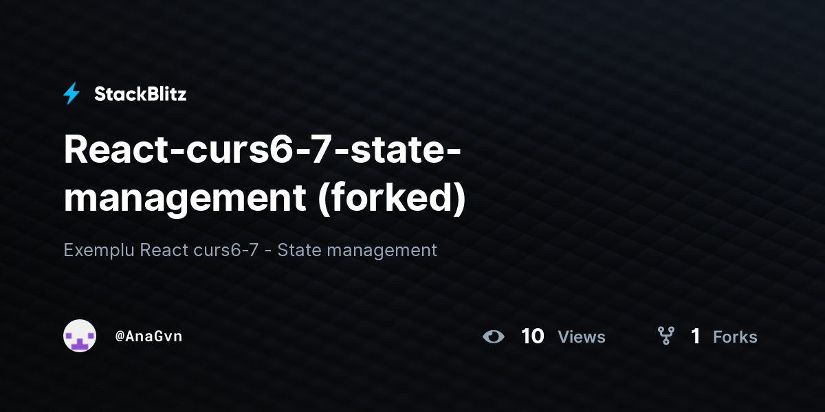 React-curs6-7-state-management (forked) - StackBlitz