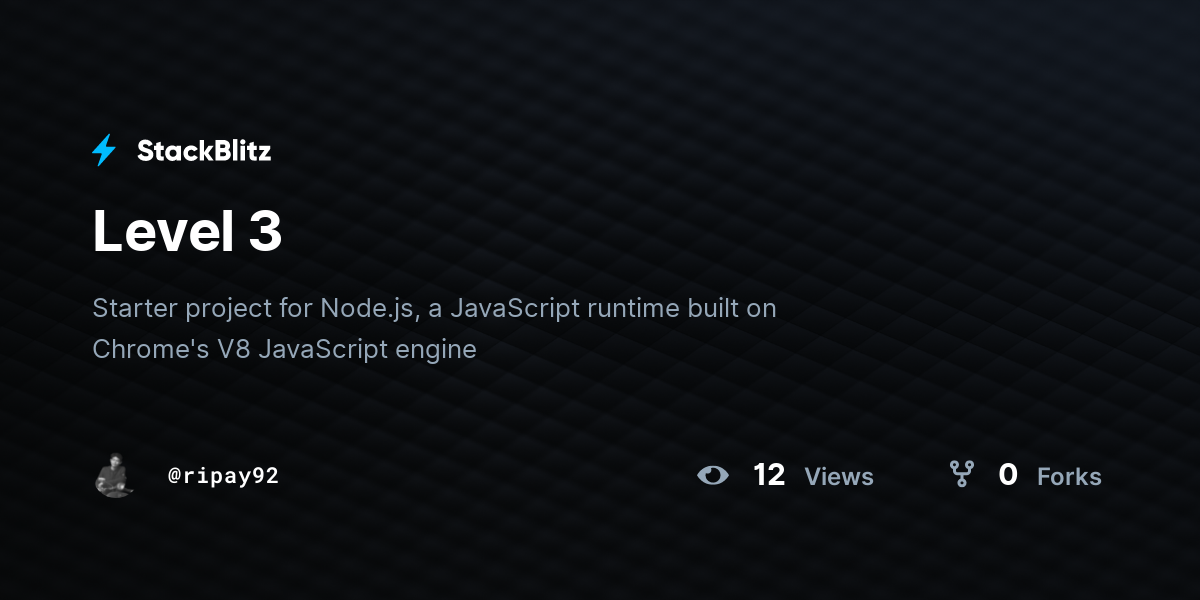 Level 3 - StackBlitz