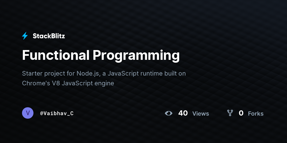 Functional Programming - StackBlitz