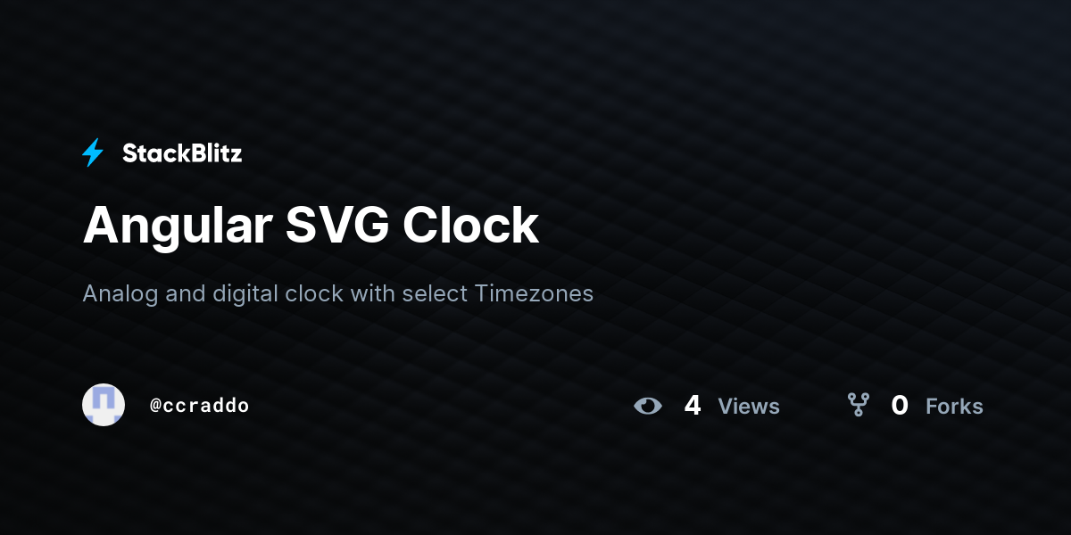 Angular SVG Clock - StackBlitz