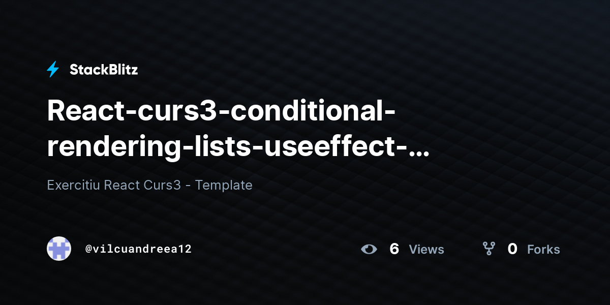 React-curs3-conditional-rendering-lists-useeffect-exercise-template ...