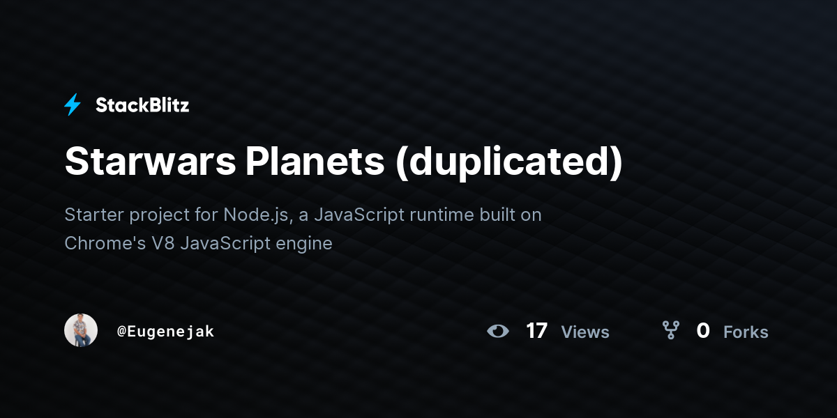 Starwars Planets (duplicated) - StackBlitz