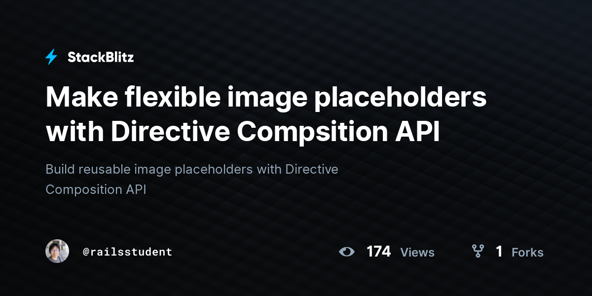 Make flexible image placeholders with Directive Compsition API - StackBlitz