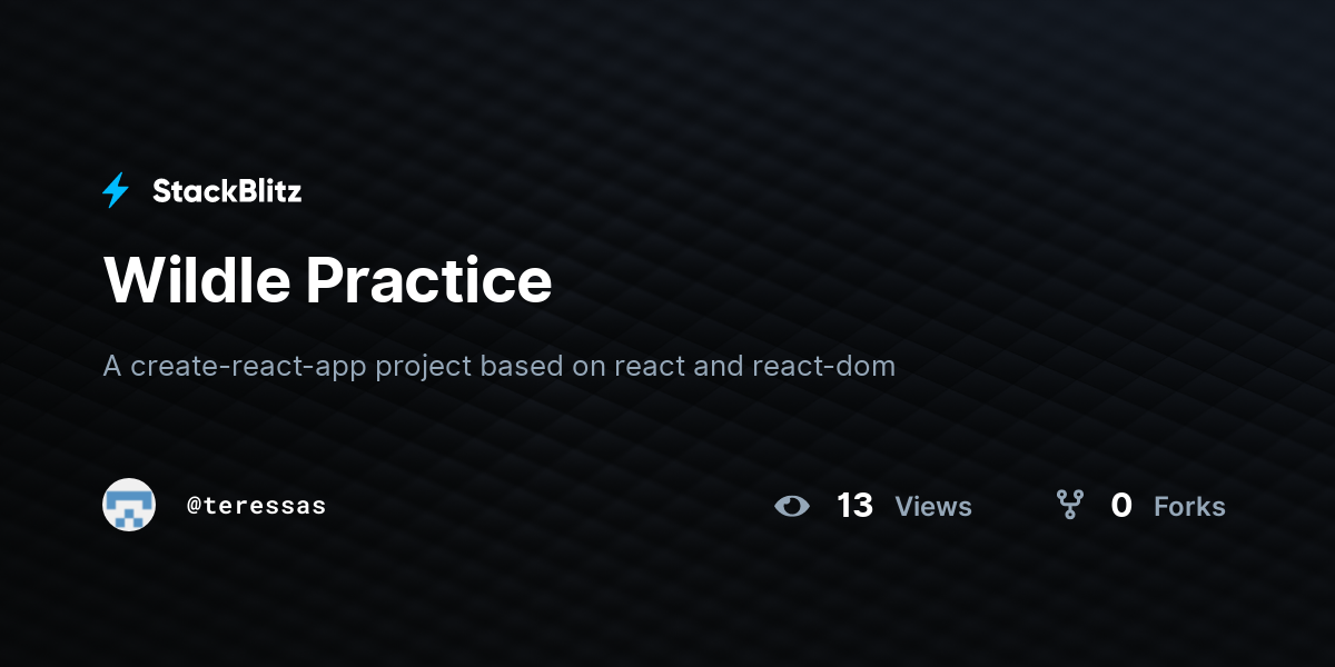 Wildle Practice - StackBlitz