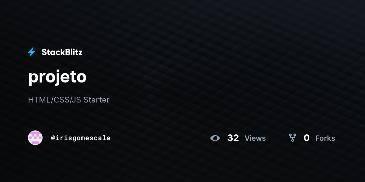 projeto - StackBlitz