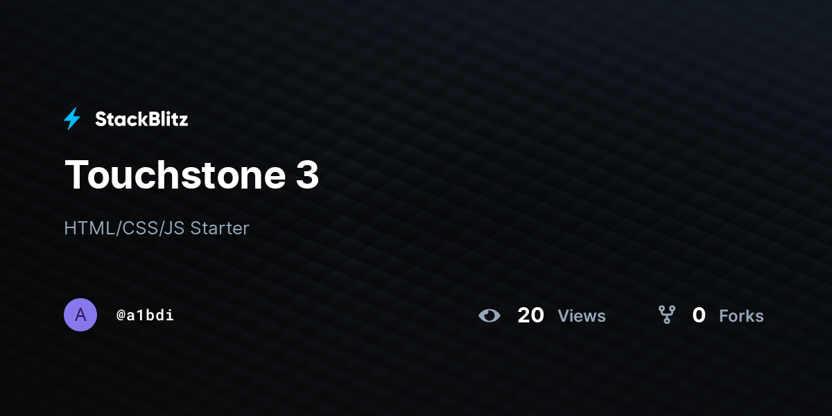 Touchstone 3 - StackBlitz