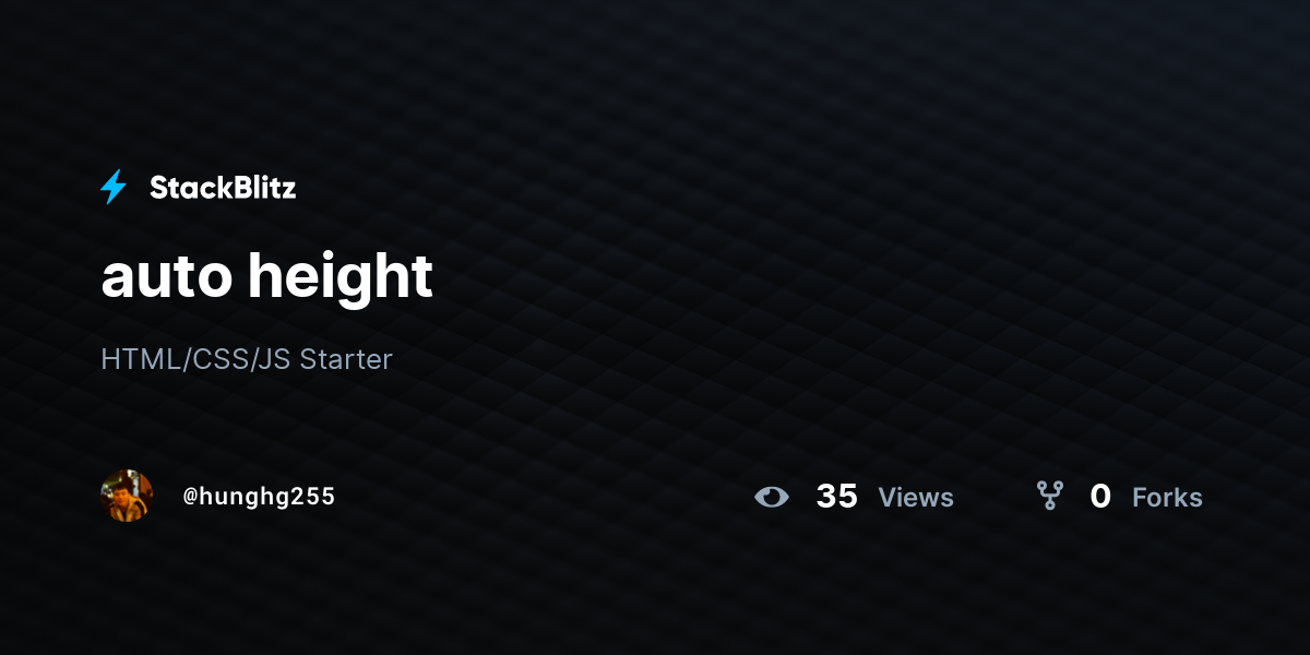 auto height - StackBlitz