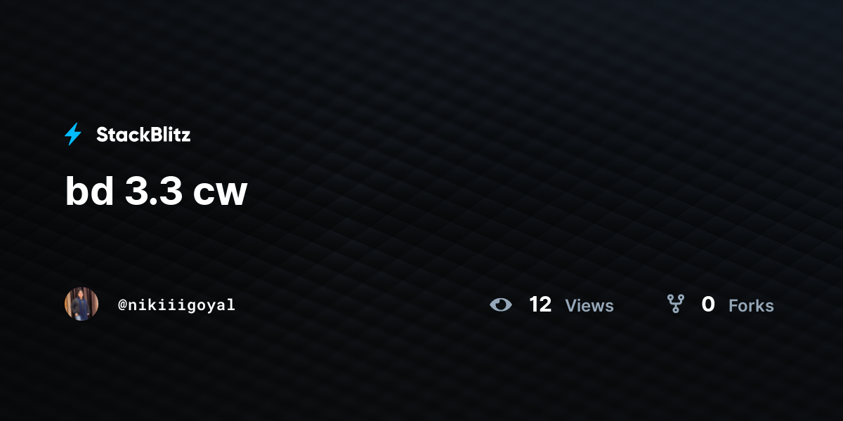 Bd 3 3 Cw Stackblitz