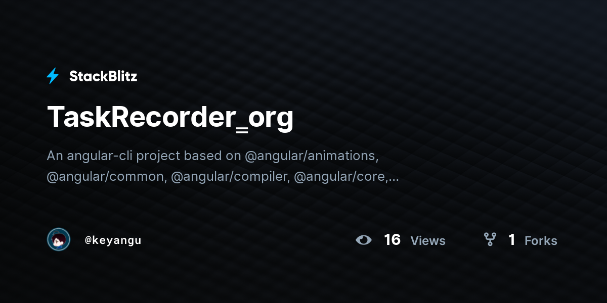 TaskRecorder‗org - StackBlitz