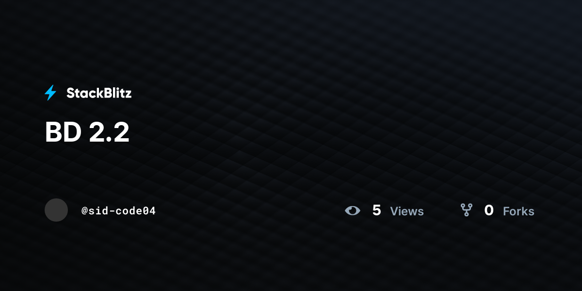 BD 2.2 - StackBlitz