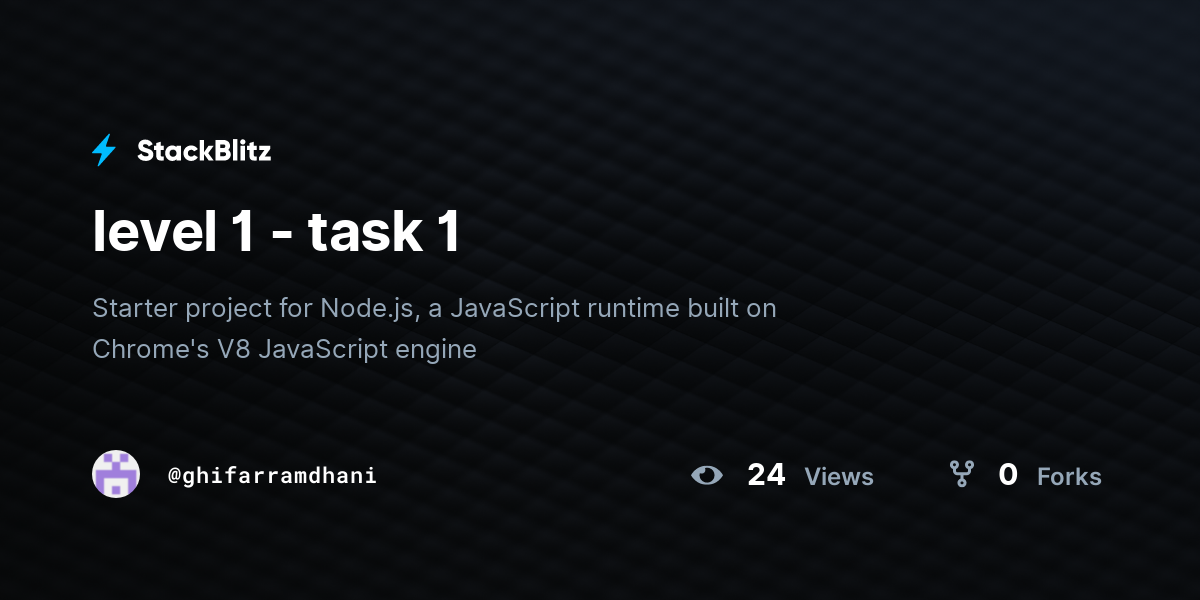 level 1 - task 1 - StackBlitz