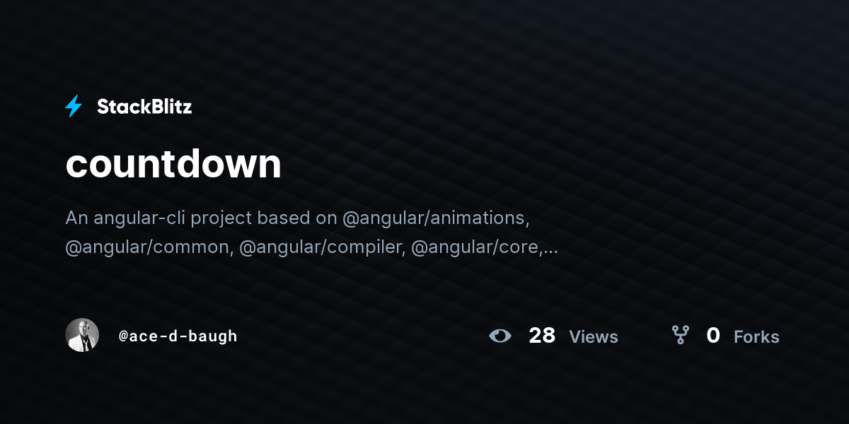 countdown - StackBlitz