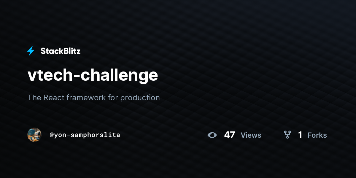 vtech-challenge - StackBlitz