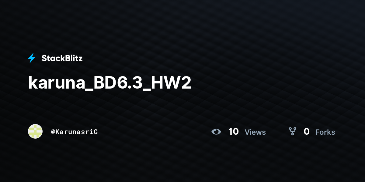 Karuna Bd6 3 Hw2 Stackblitz