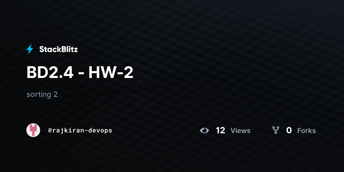 BD2.4 - HW-2 - StackBlitz