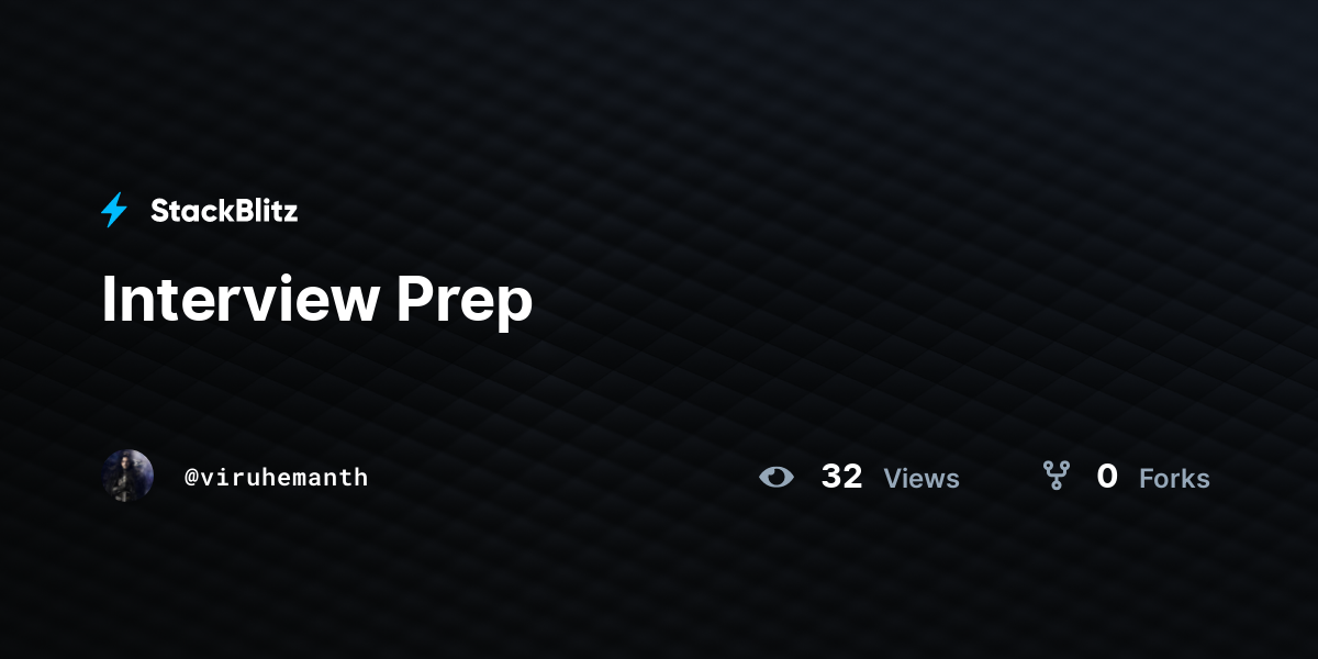 Interview Prep - StackBlitz