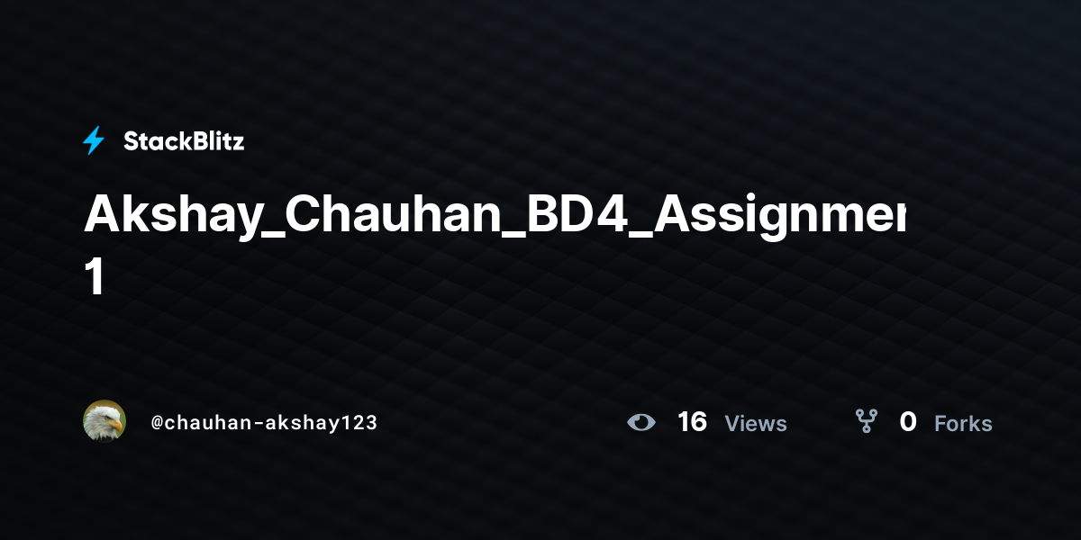 Akshay_Chauhan_BD4_Assignment-1 - StackBlitz