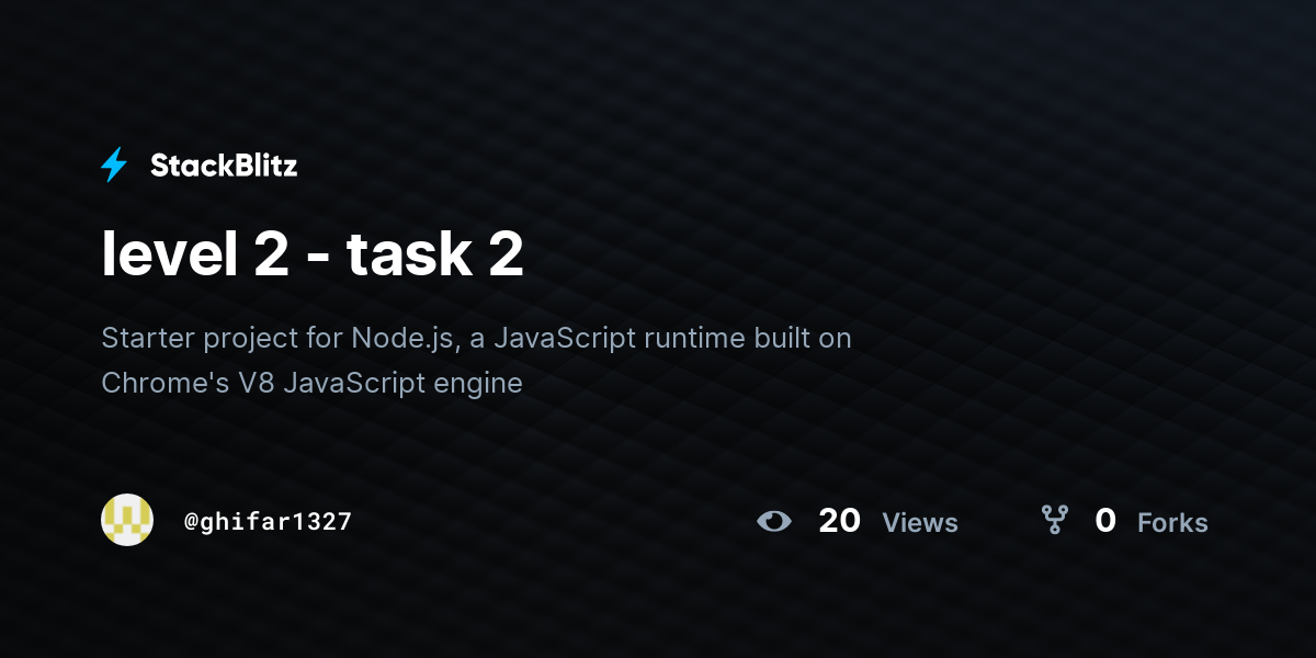 level 2 - task 2 - StackBlitz