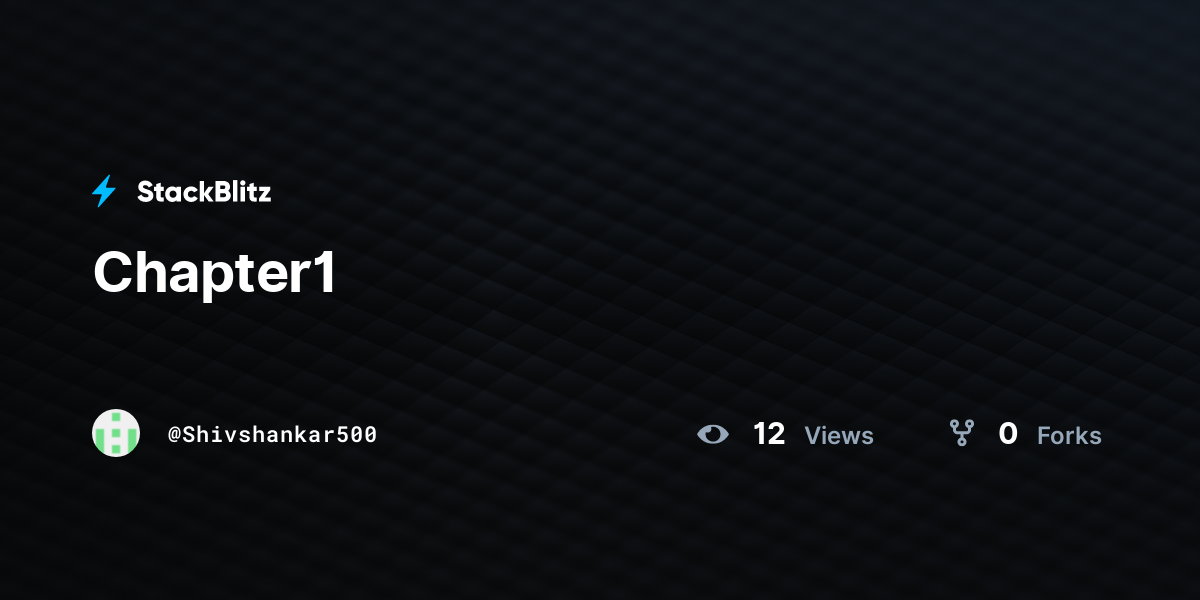 Chapter1 - StackBlitz