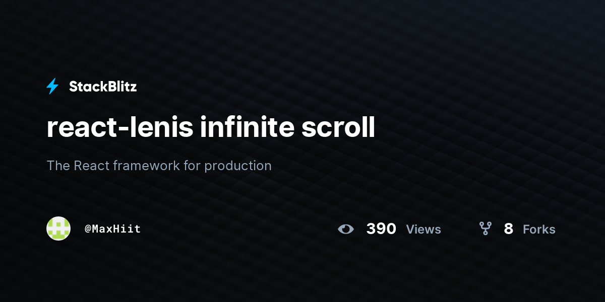 react-lenis infinite scroll - StackBlitz