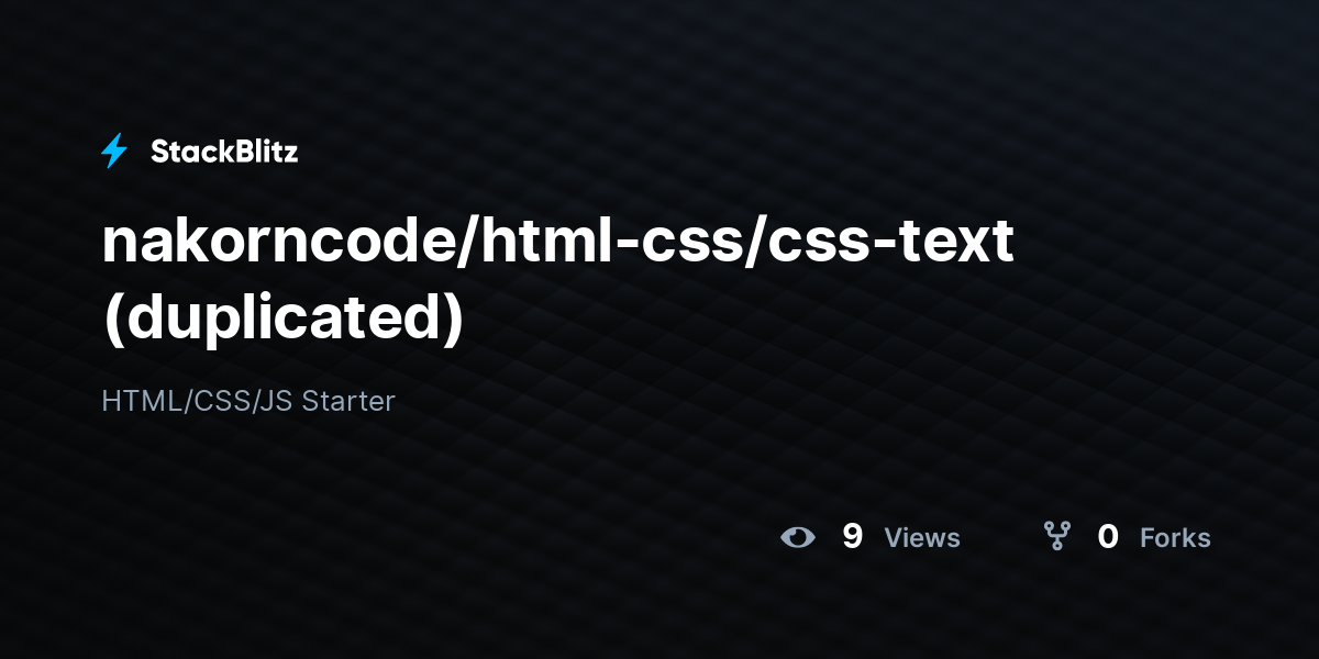 nakorncode/html-css/css-text (duplicated) - StackBlitz