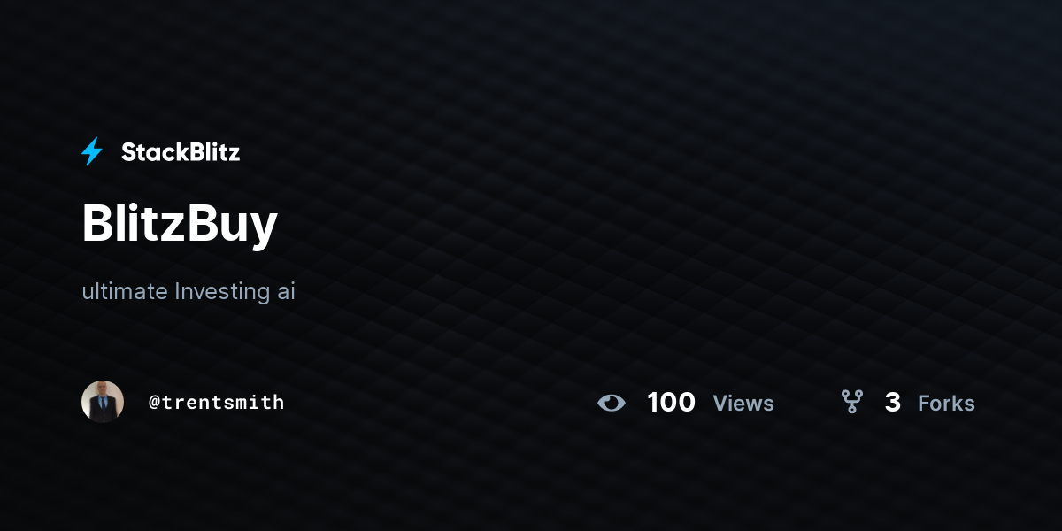 BlitzBuy - StackBlitz