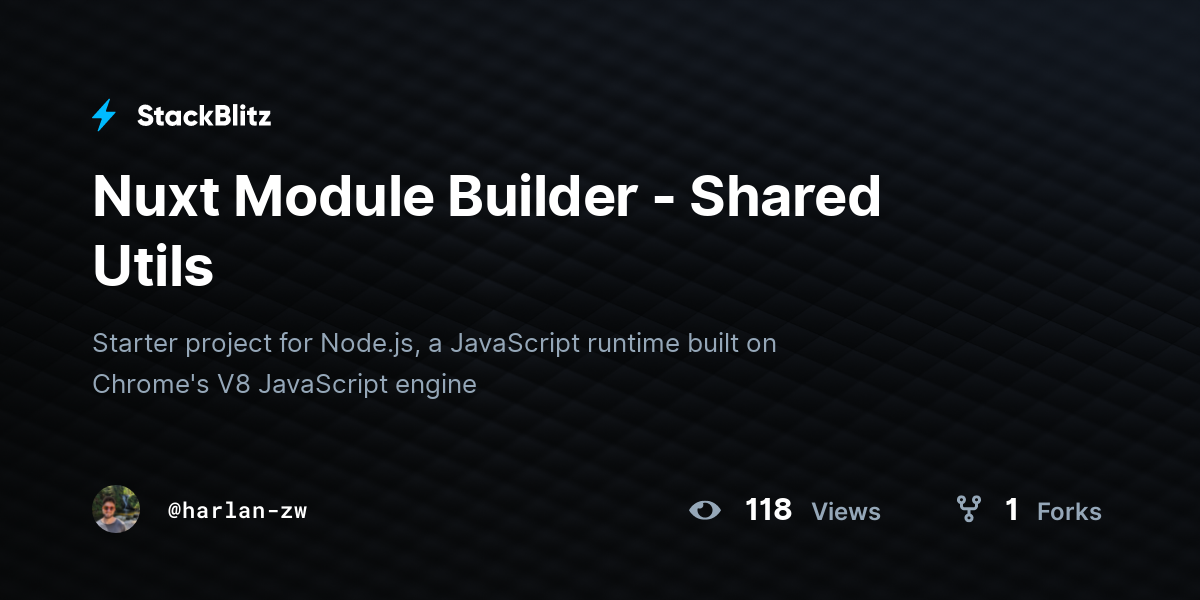 Nuxt Module Builder - Shared Utils - StackBlitz