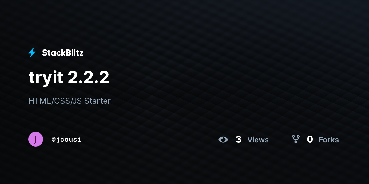 tryit 2.2.2 - StackBlitz