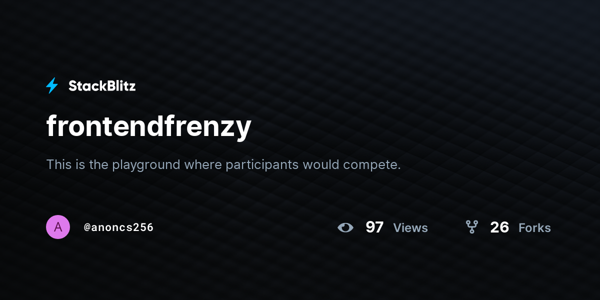 frontendfrenzy - StackBlitz