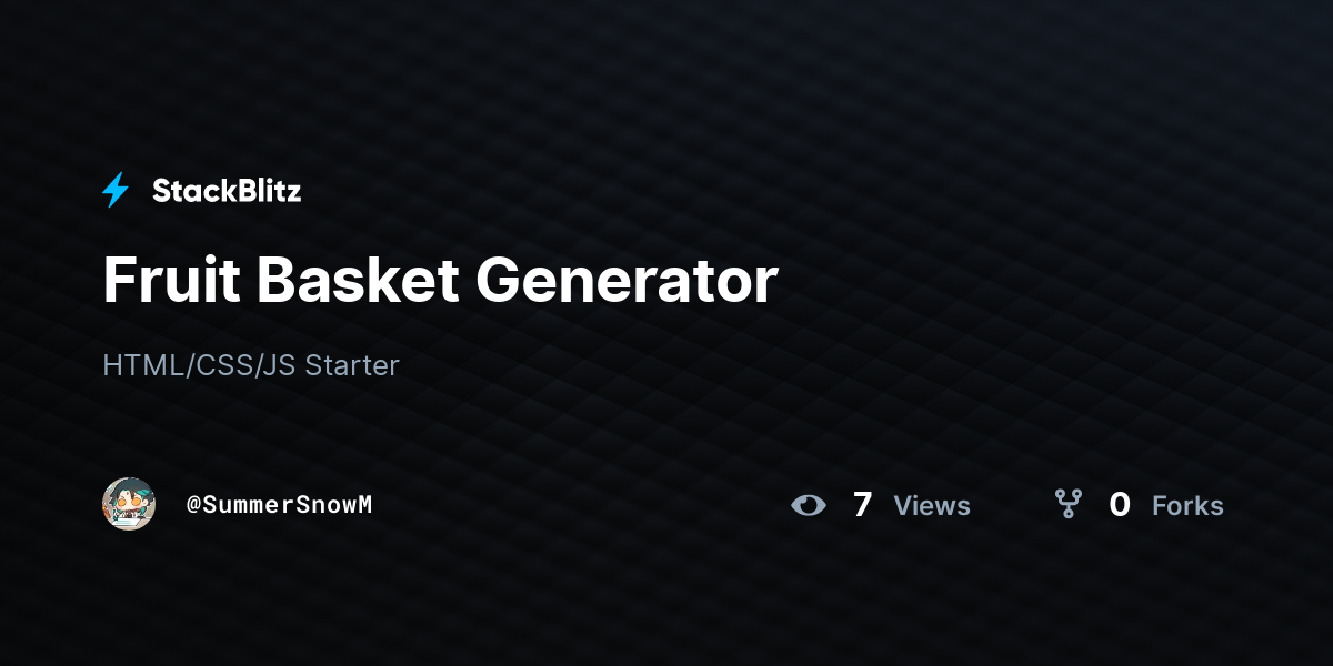 Fruit Basket Generator - StackBlitz