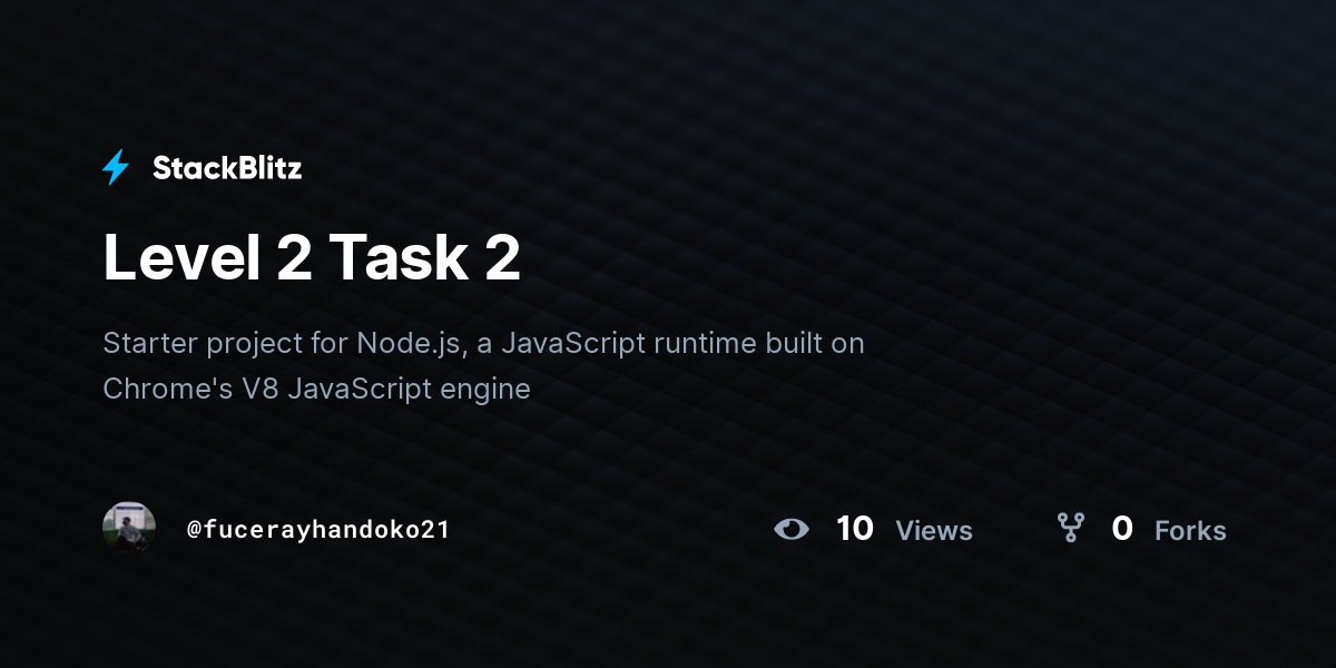 Level 2 Task 2 - StackBlitz