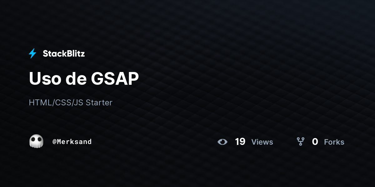 Uso de GSAP - StackBlitz