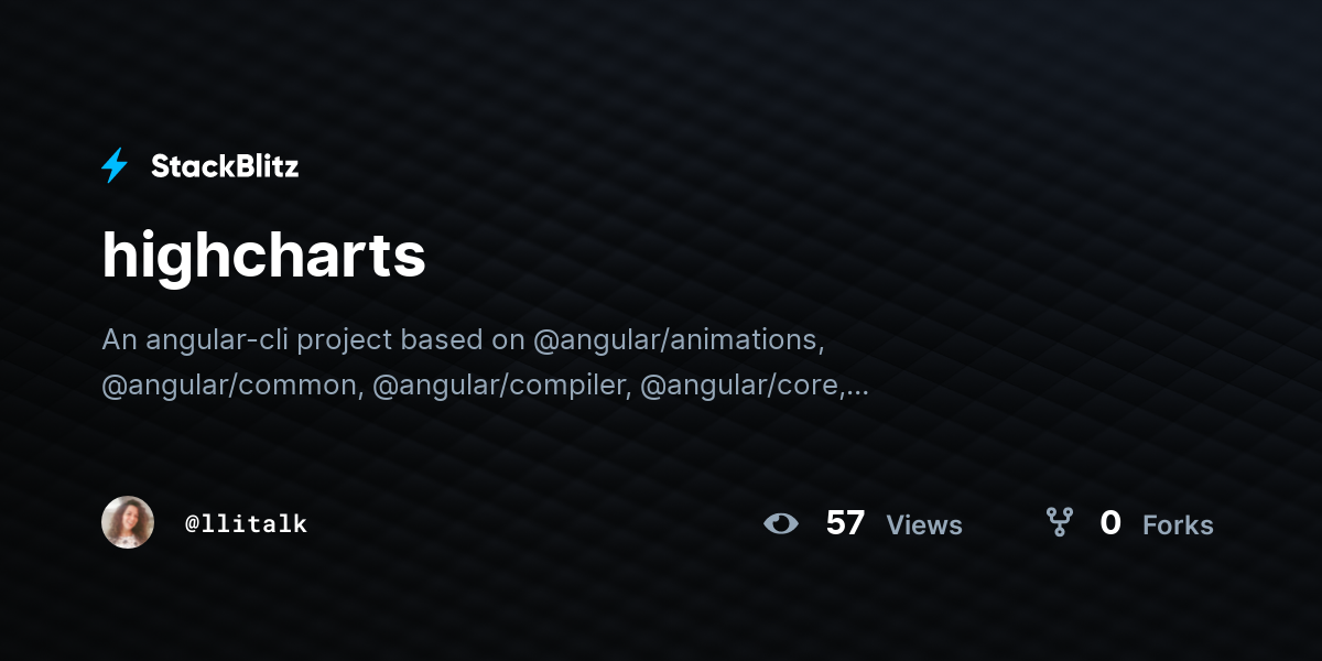 highcharts - StackBlitz