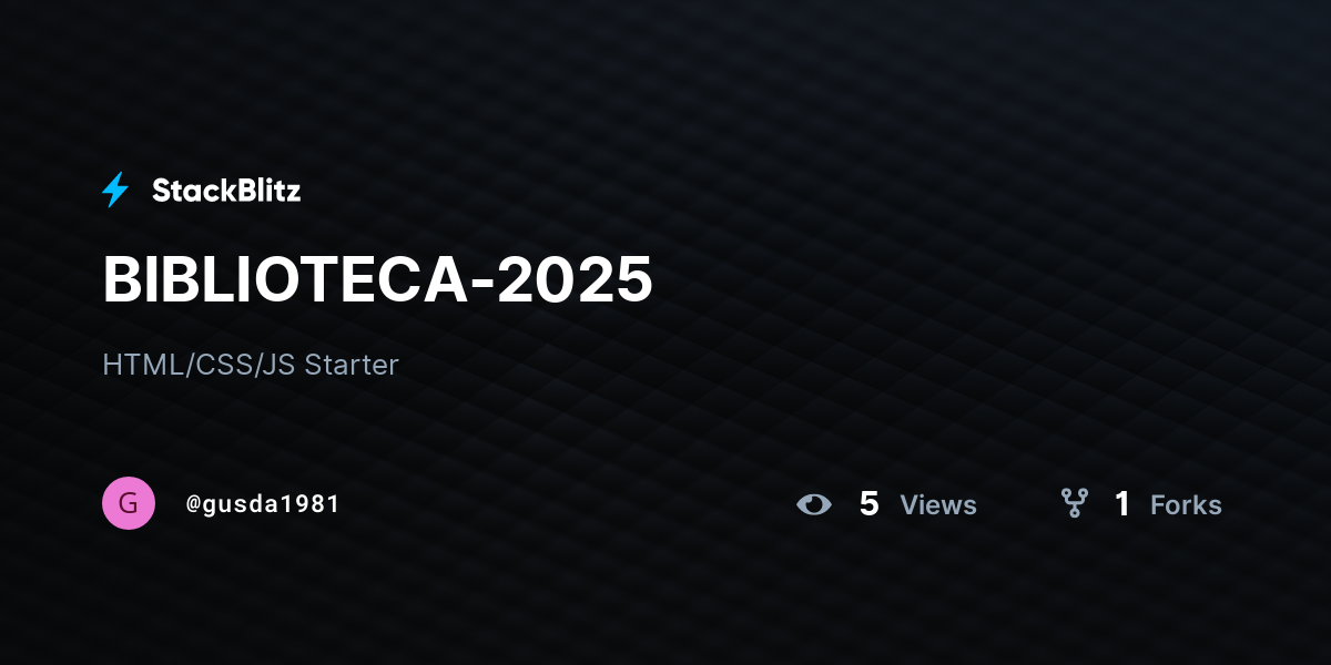 BIBLIOTECA-2025 - StackBlitz