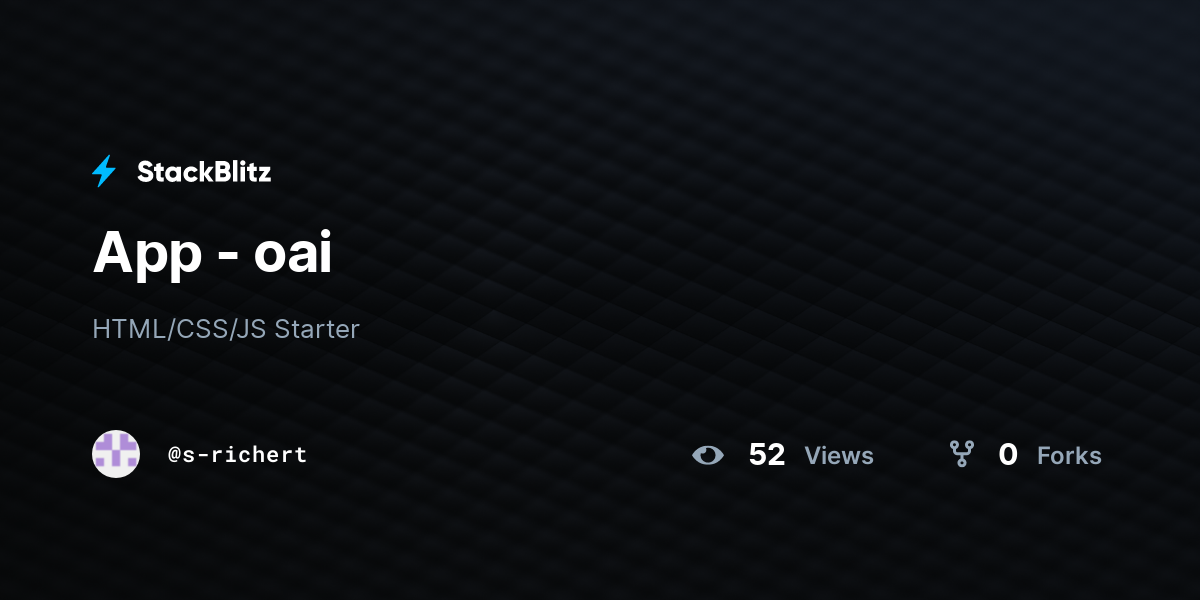 App - oai - StackBlitz