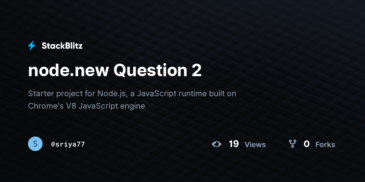 node.new Question 2 - StackBlitz