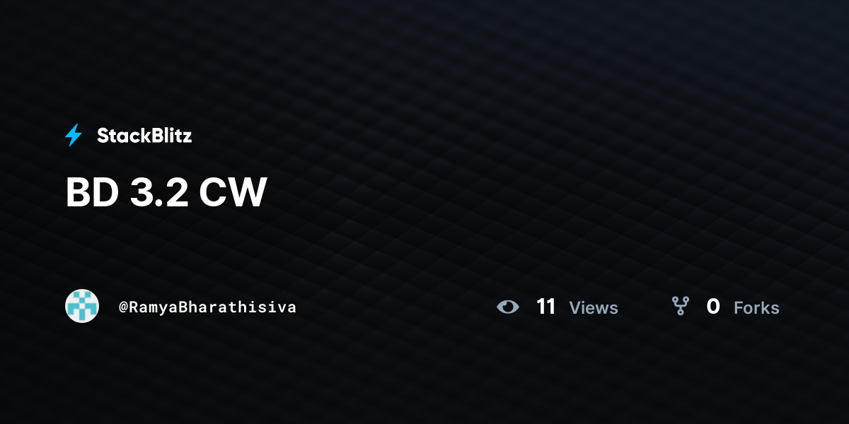 BD 3.2 CW - StackBlitz