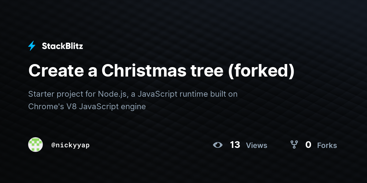 Create a Christmas tree (forked) - StackBlitz
