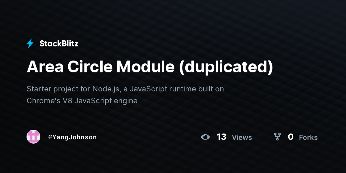 Area Circle Module (duplicated) - StackBlitz
