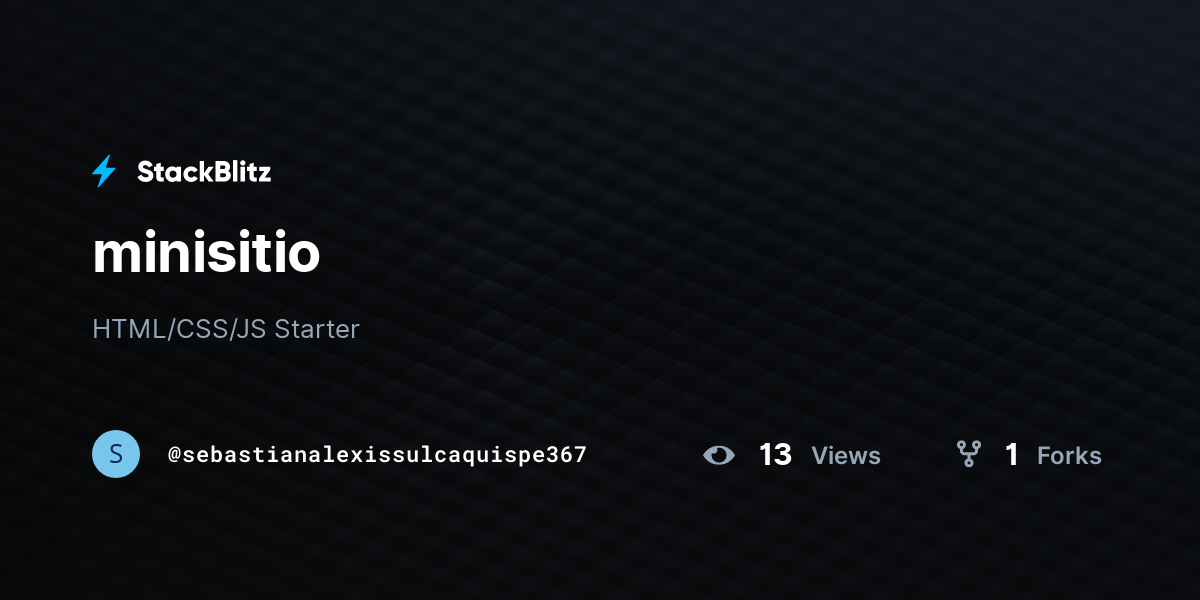 minisitio - StackBlitz