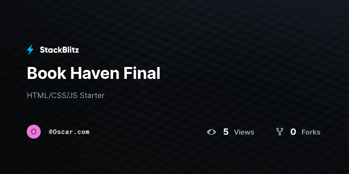 Book Haven Final - StackBlitz