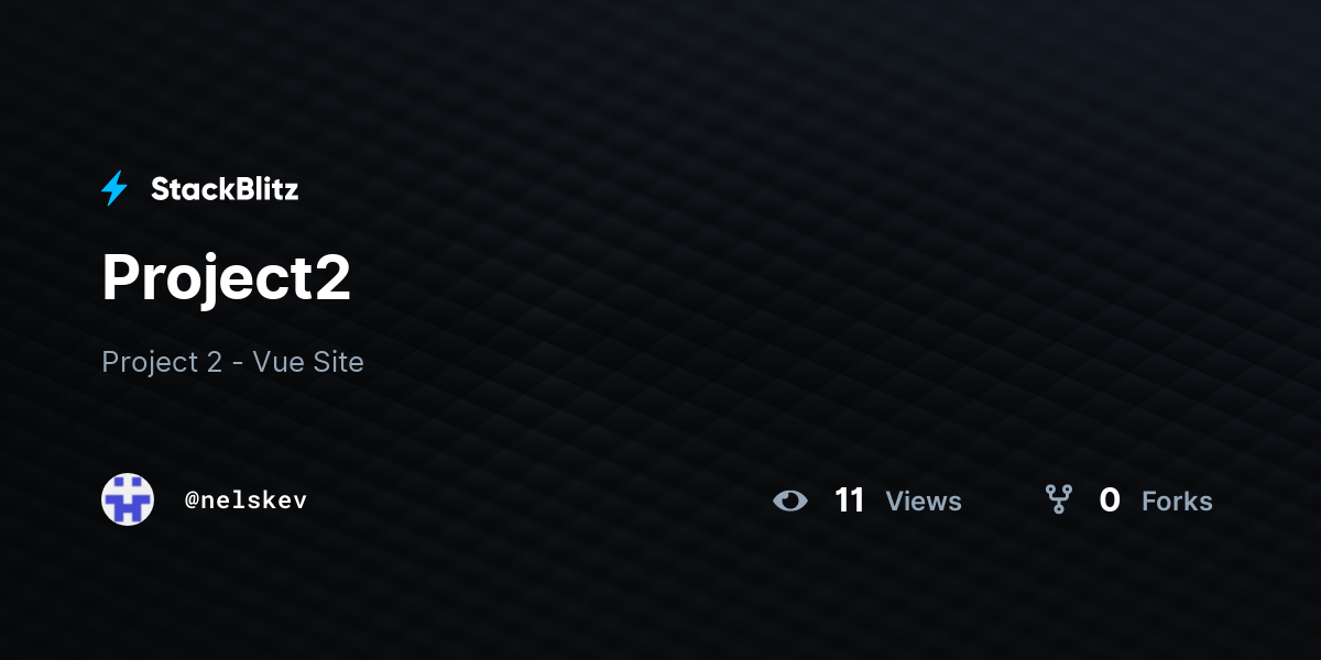Project2 - StackBlitz