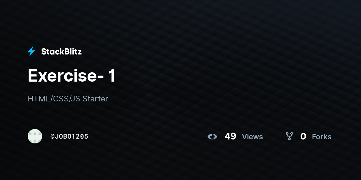 Exercise- 1 - StackBlitz